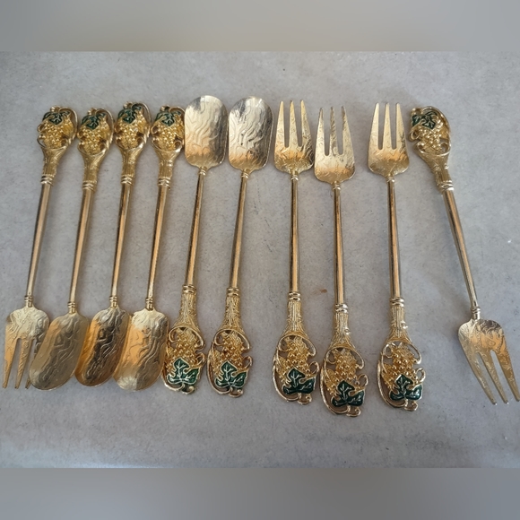 Unbranded | Dining | Turkish Style Miniature Gold Tone Forks And ...